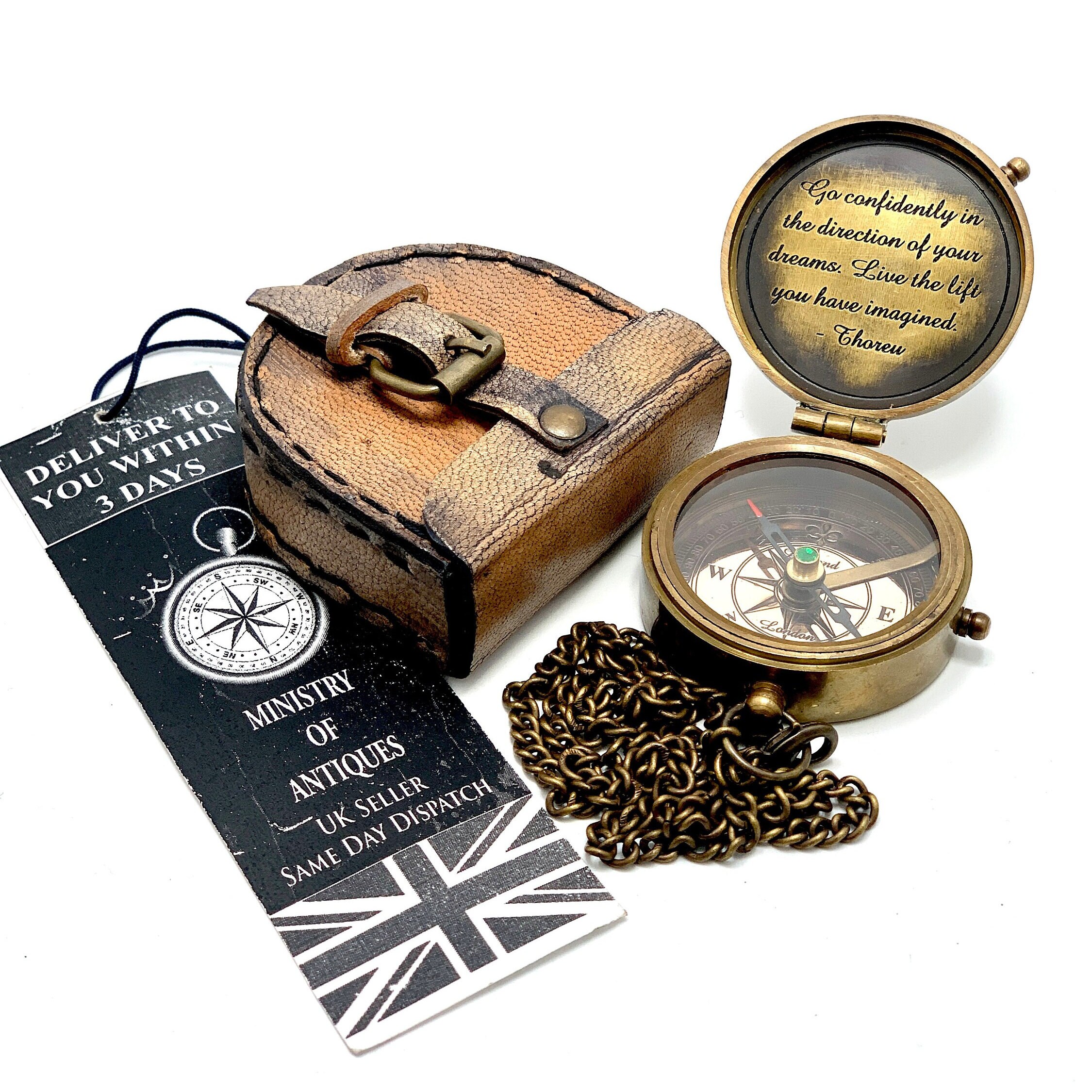 Engraved Pocket Compass Brass Nautical Compass Handmade - Etsy Ireland