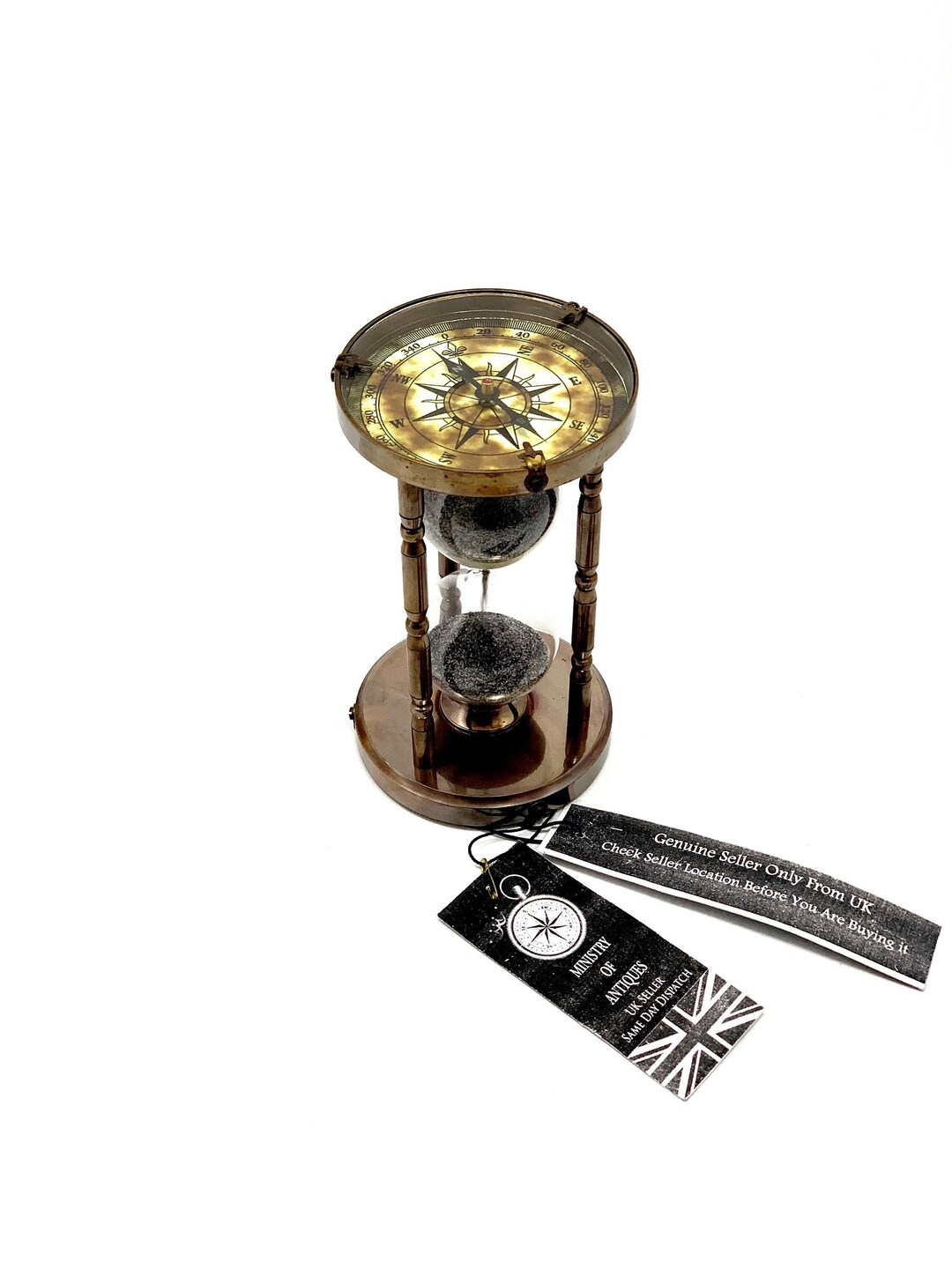 Vintage Nautical Brass Sand Timer Antique Maritime Hourglass With ...