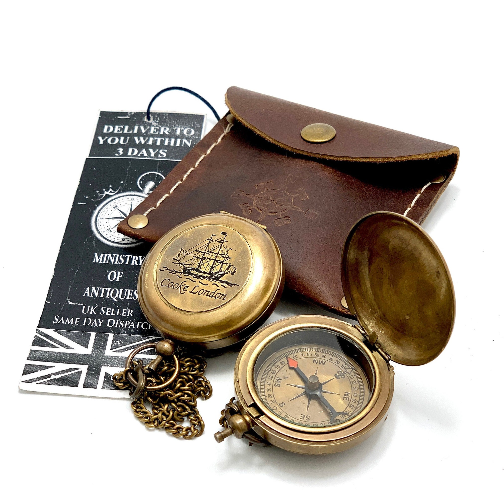 Nautical Pocket Compass Drawing