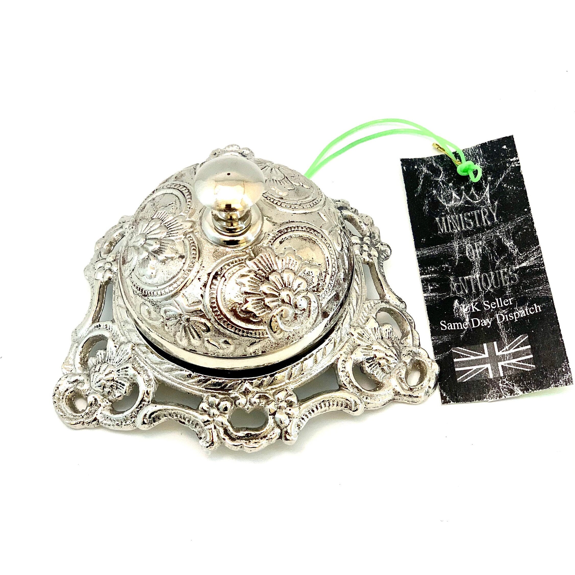 Vintage Embossed Table Desk Bell Shiny Silver Colour Finish - Etsy