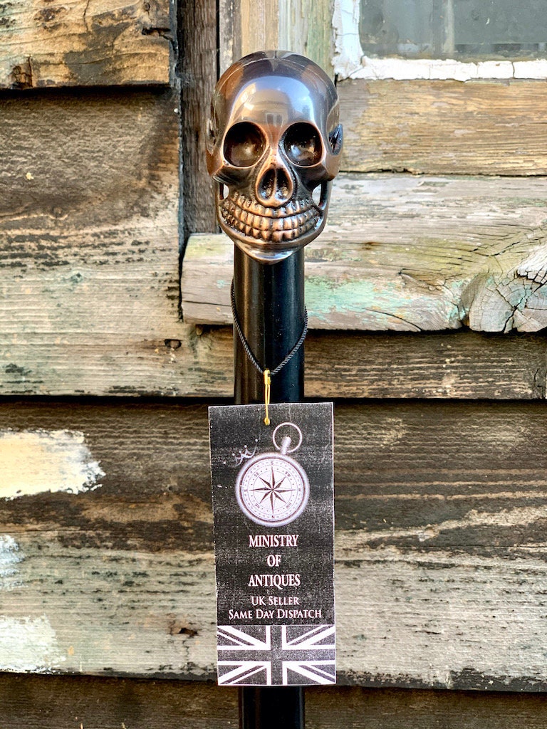 Skull Walking Cane With a Knob Handle Fashionable Walking | Etsy UK