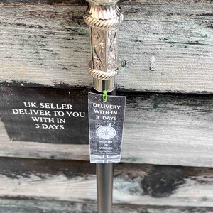 Get Noticed With Our Stunning Silver-handled Black Wooden Walking Stick ...