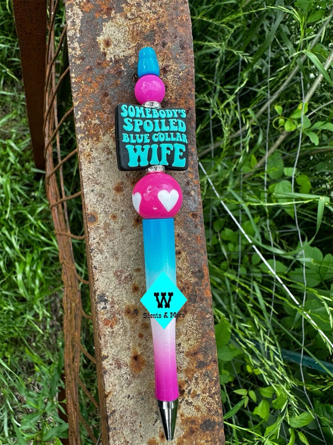 Somebody’s Spoiled Blue Collar Wife Beadable Pen - Etsy