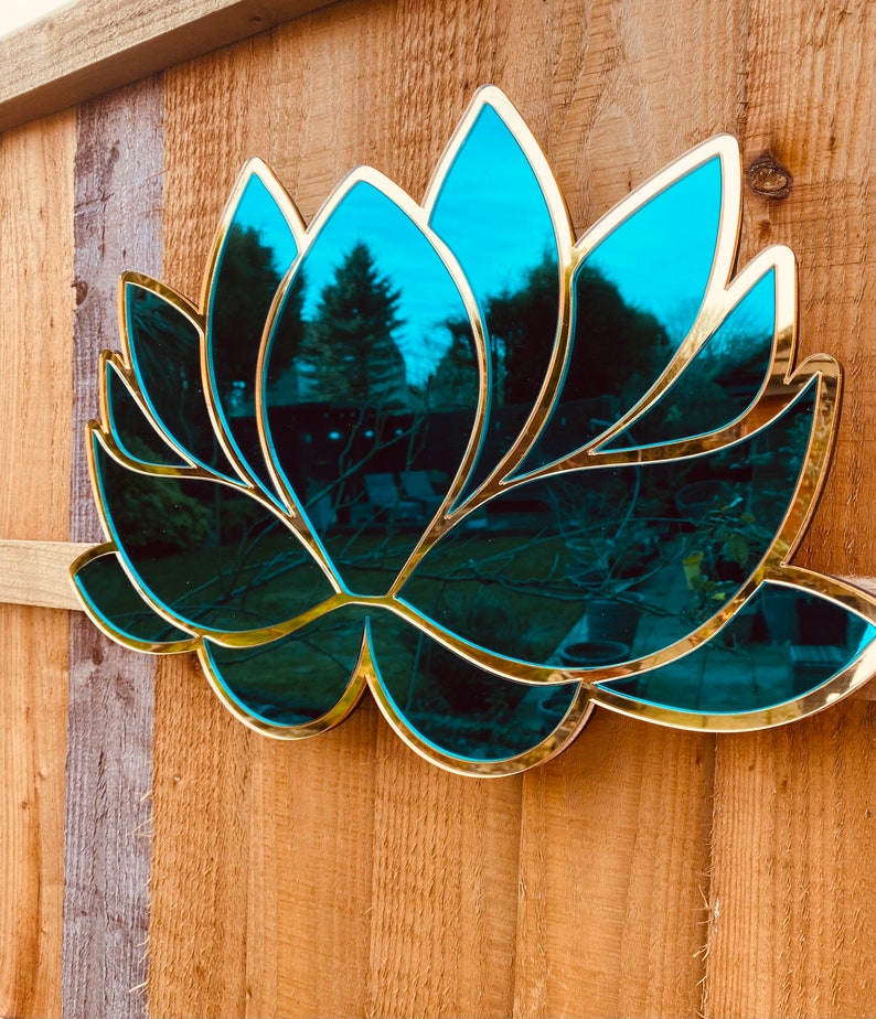 Mirrored Lotus Flower Wall Art - Etsy