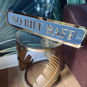 NO RIFF RAFF Street Style Sign, Wall Decor. - Etsy