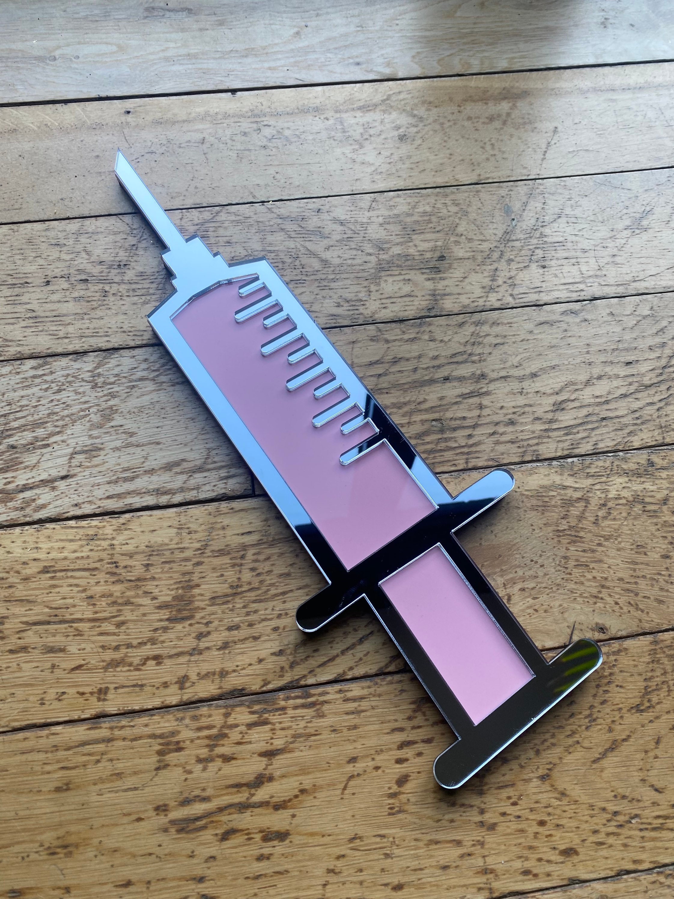 Syringe Wall Decor: Acrylic Mirror Art for Aesthetics Clinic - Etsy