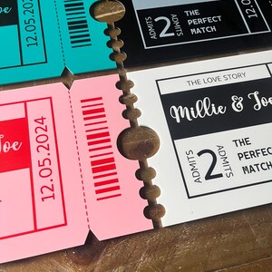 Personalized Acrylic Couple Ticket Sign: Anniversary, Valentine Gift - Etsy