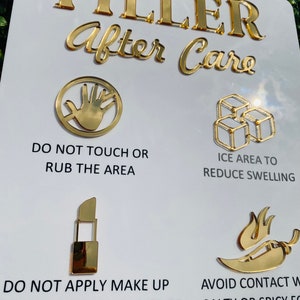 FILLER Aftercare Advice Acrylic A3 Size, Beauty Sign, Salon Sign, Salon ...