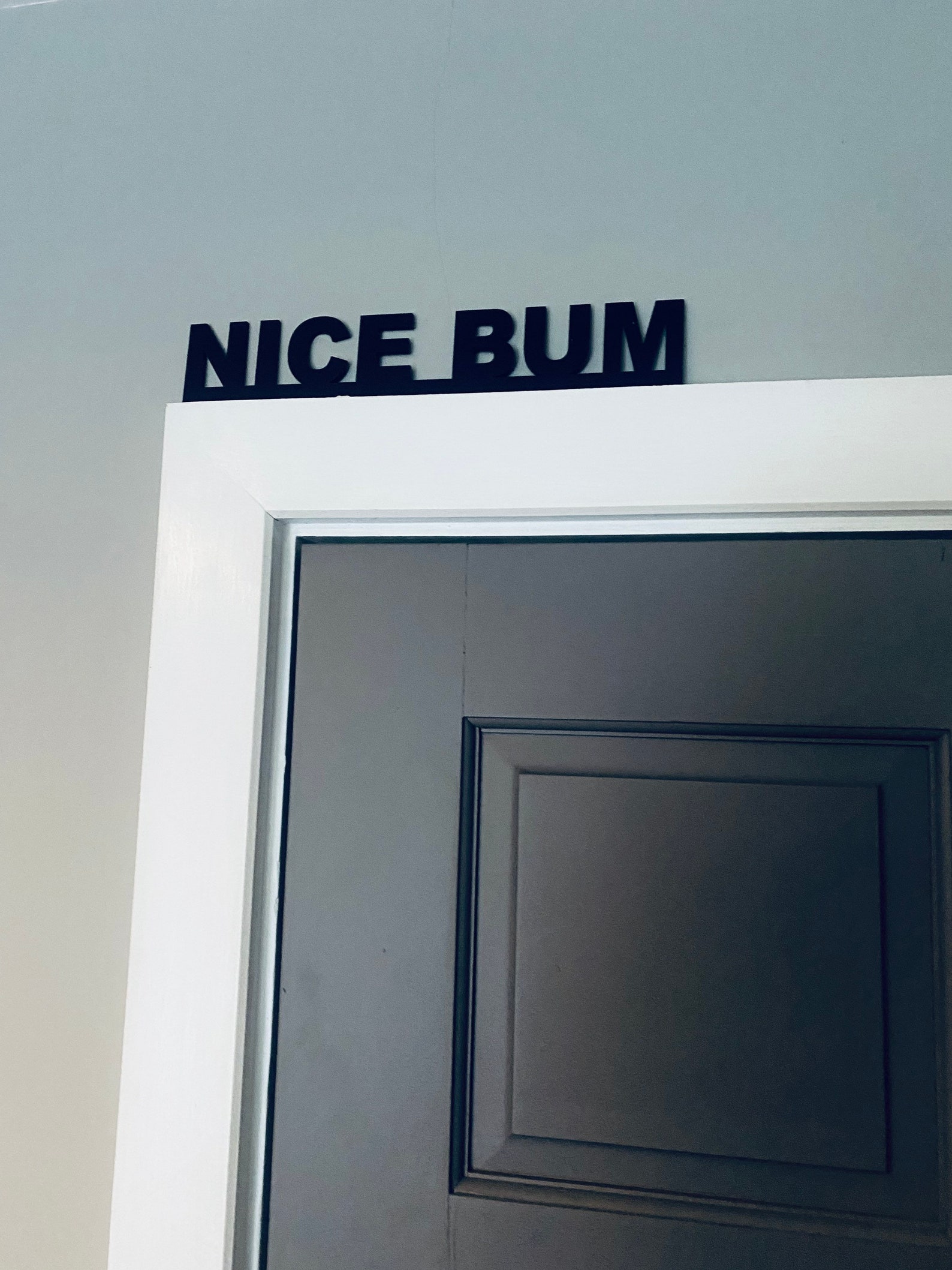 NICE BUM - Door Topper, Shelf Decor, Wall Decor - Etsy