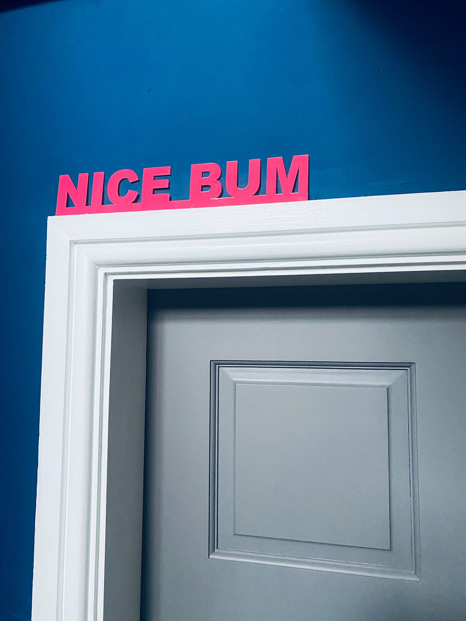 NICE BUM - Door Topper, Shelf Decor, Wall Decor - Etsy