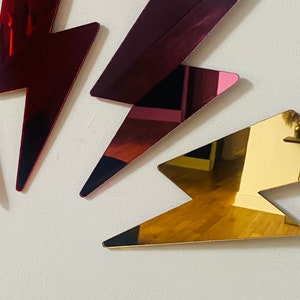 Mirror Gold Lightning Bolt Wall Decor - Acrylic Bolt - Etsy