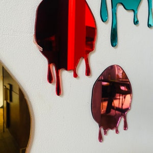Drip Effect Mirror Wall Art: Laser Cut Acrylic - Etsy