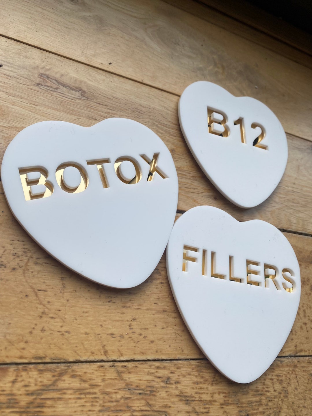 MINI Set of 3 X HEARTS Wall Decor,wall Decor, Acrylic Wall Decor, Heart ...