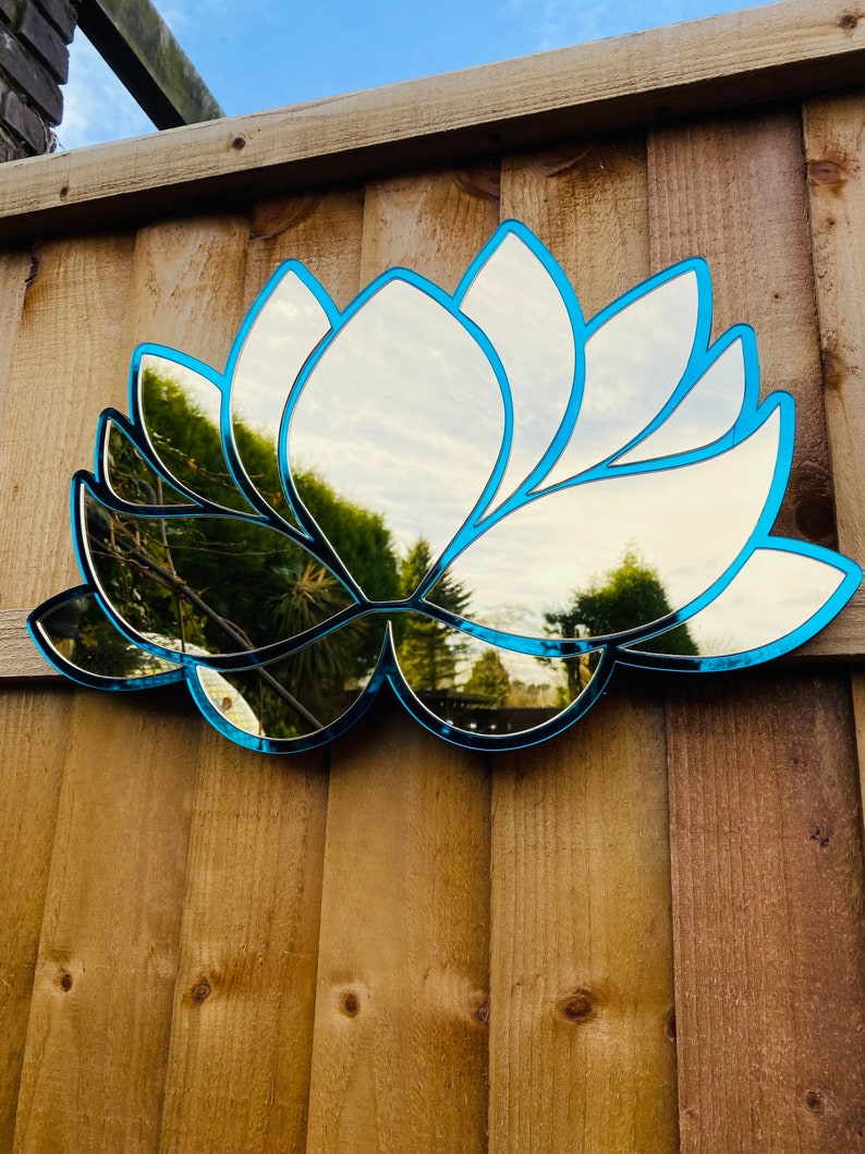 Mirrored Lotus Flower Wall Art - Etsy