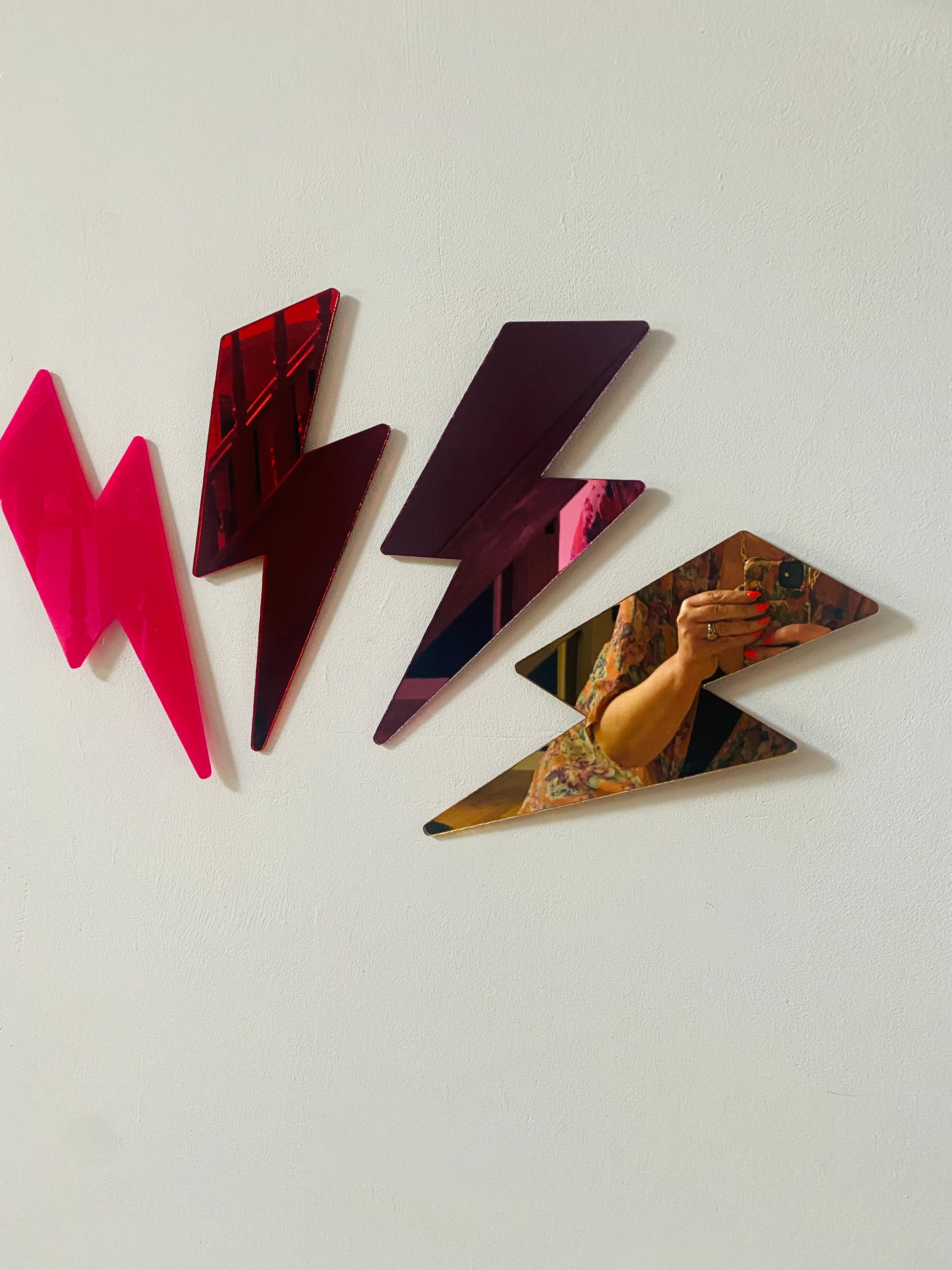 Mirror Gold Lightning Bolt Wall Decor - Acrylic Bolt - Etsy UK