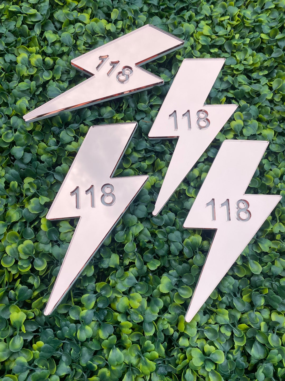 PIMP UP Your BIN Lightening Bolt With Your House Number X 3 - Etsy