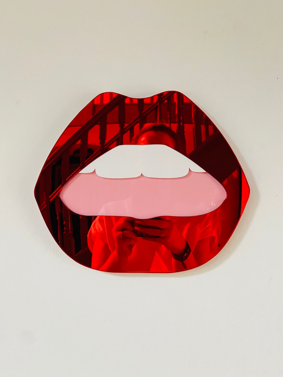 Glamorous Large Red Lip Mirror - Statement Lip Decor - Acrylic Wall Art - Etsy