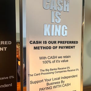 CASH IS KING Business Sign - Etsy