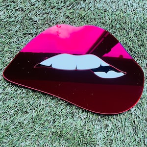 Red Biting Lips Mirror Acrylic Mirror Lip Decor Red Lips - Etsy UK
