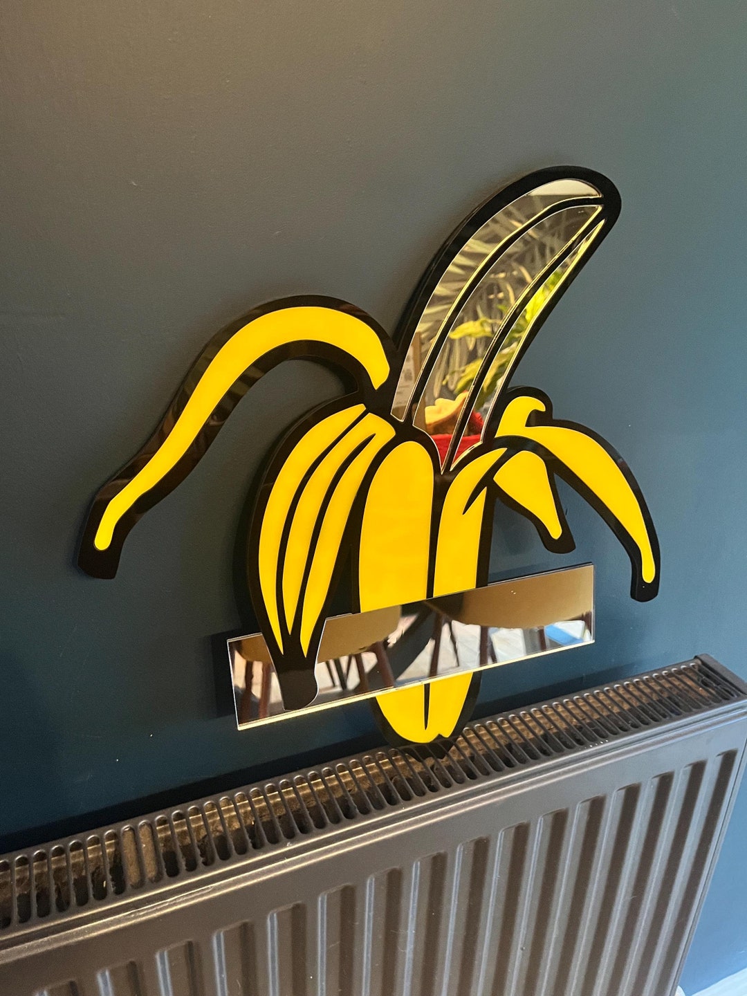 Banana Mirror Wall Art: Pop Art Acrylic Decor - Etsy