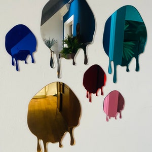 Drip Effect Mirror Wall Art: Laser Cut Acrylic - Etsy
