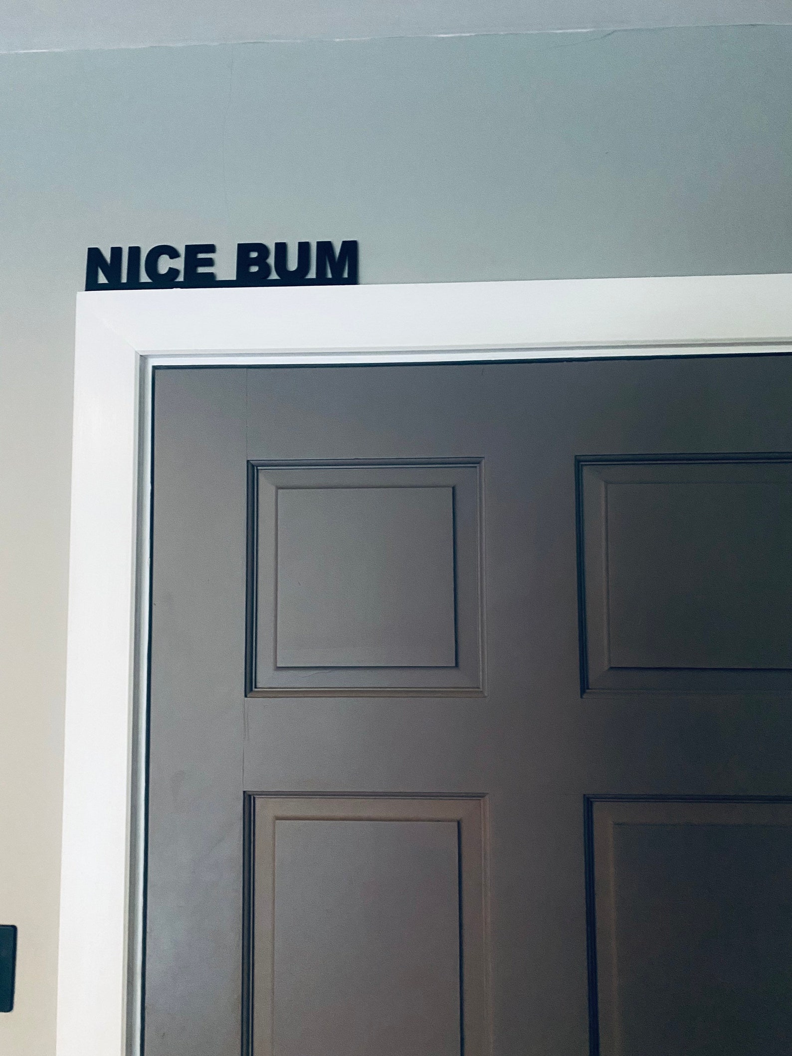NICE BUM - Door Topper, Shelf Decor, Wall Decor - Etsy