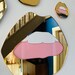Glamorous Large Gold Lip Mirror - Statement Lip Decor - Acrylic Wall ...
