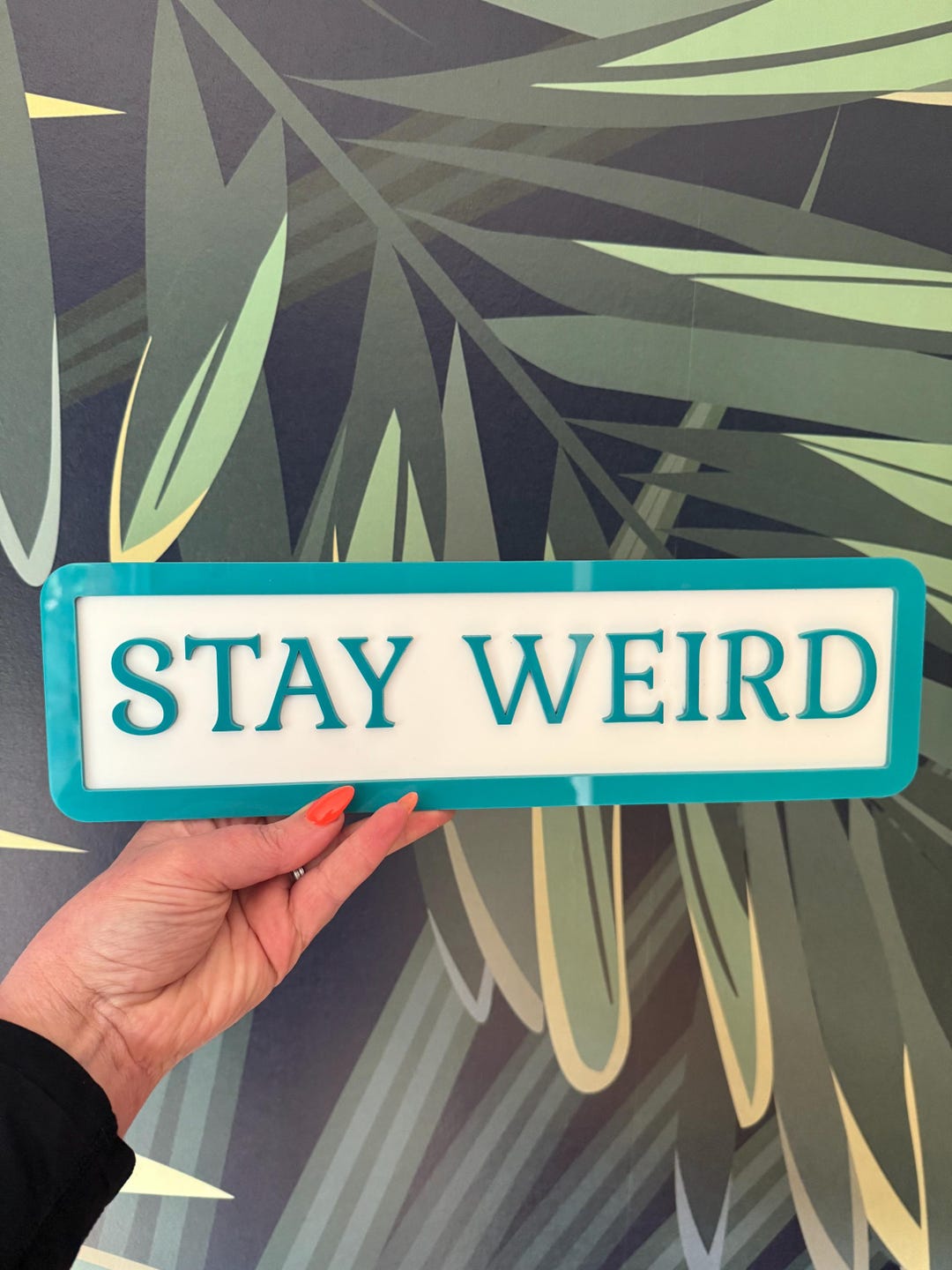 STAY WEIRD Mini Street Style Sign, Wall Decor. - Etsy