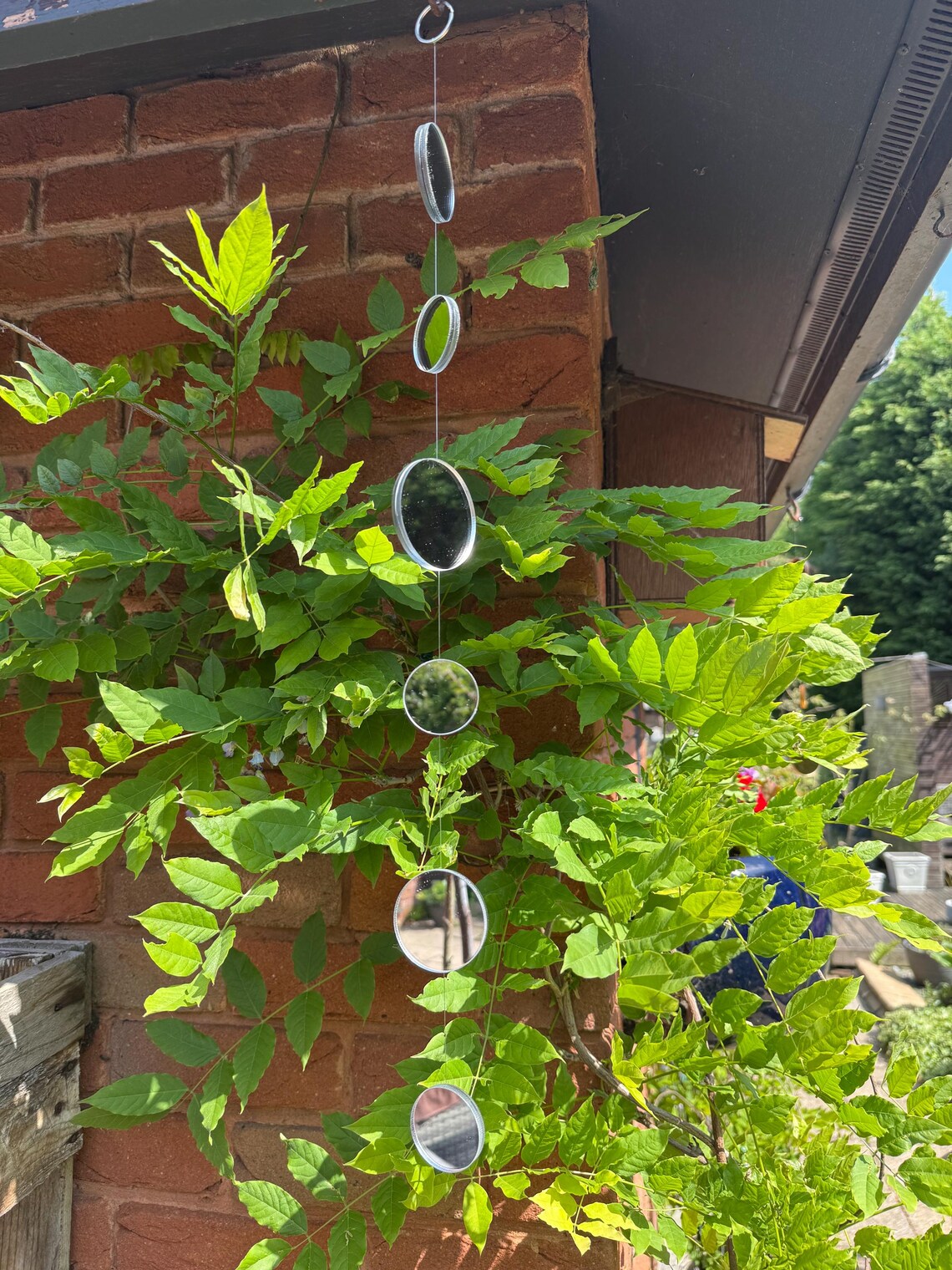 Mirror Disc Sun Catcher, Hanging Garden Mirrors, Garden Art, Tree ...