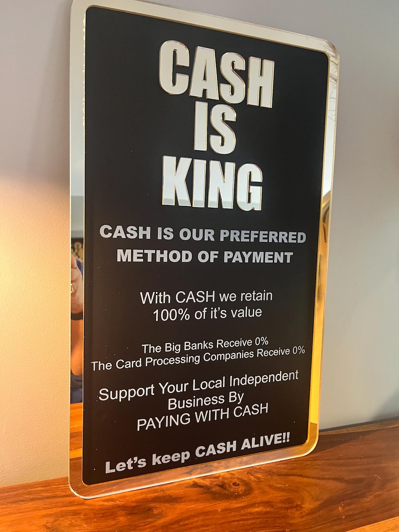 CASH IS KING Business Sign - Etsy