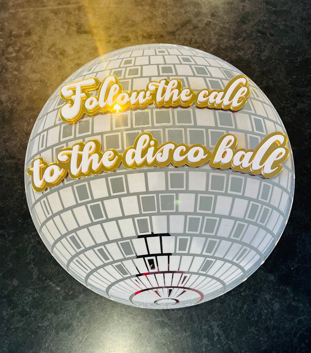Follow the Call to the Disco Ball! - Mirrored Wall Decor - Etsy