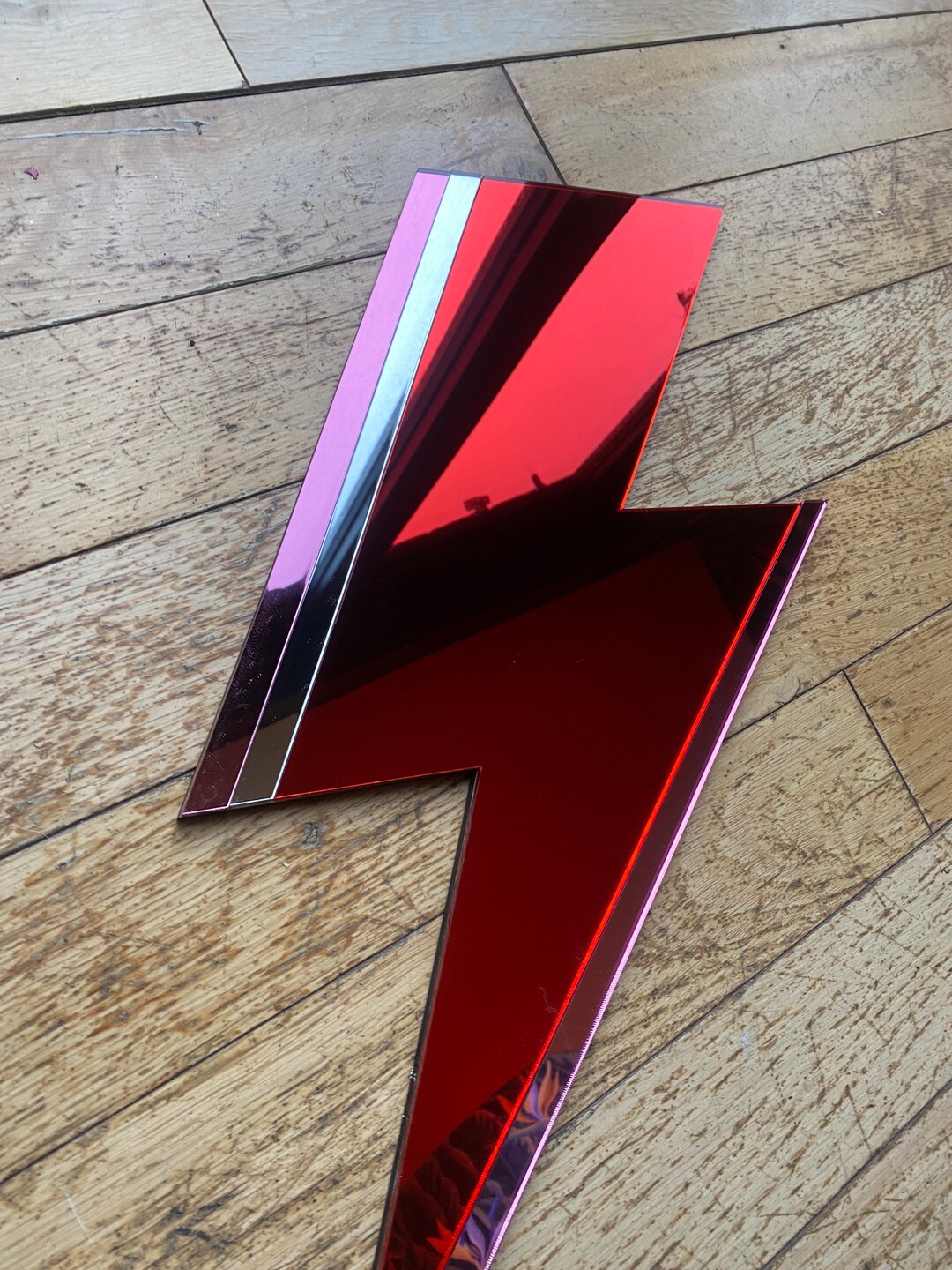 MIRROR Bolt Bolt Wall Decor Acrylic Mirror Bolt Mirror RED - Etsy