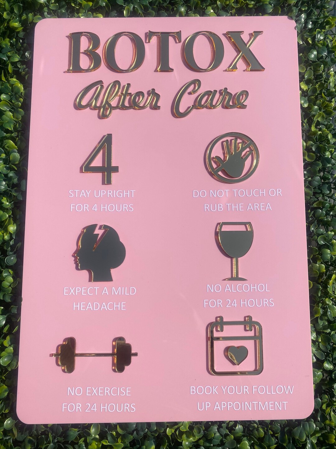 BOTOX Aftercare Advice Sign: Acrylic Salon Decor (A3) - Etsy