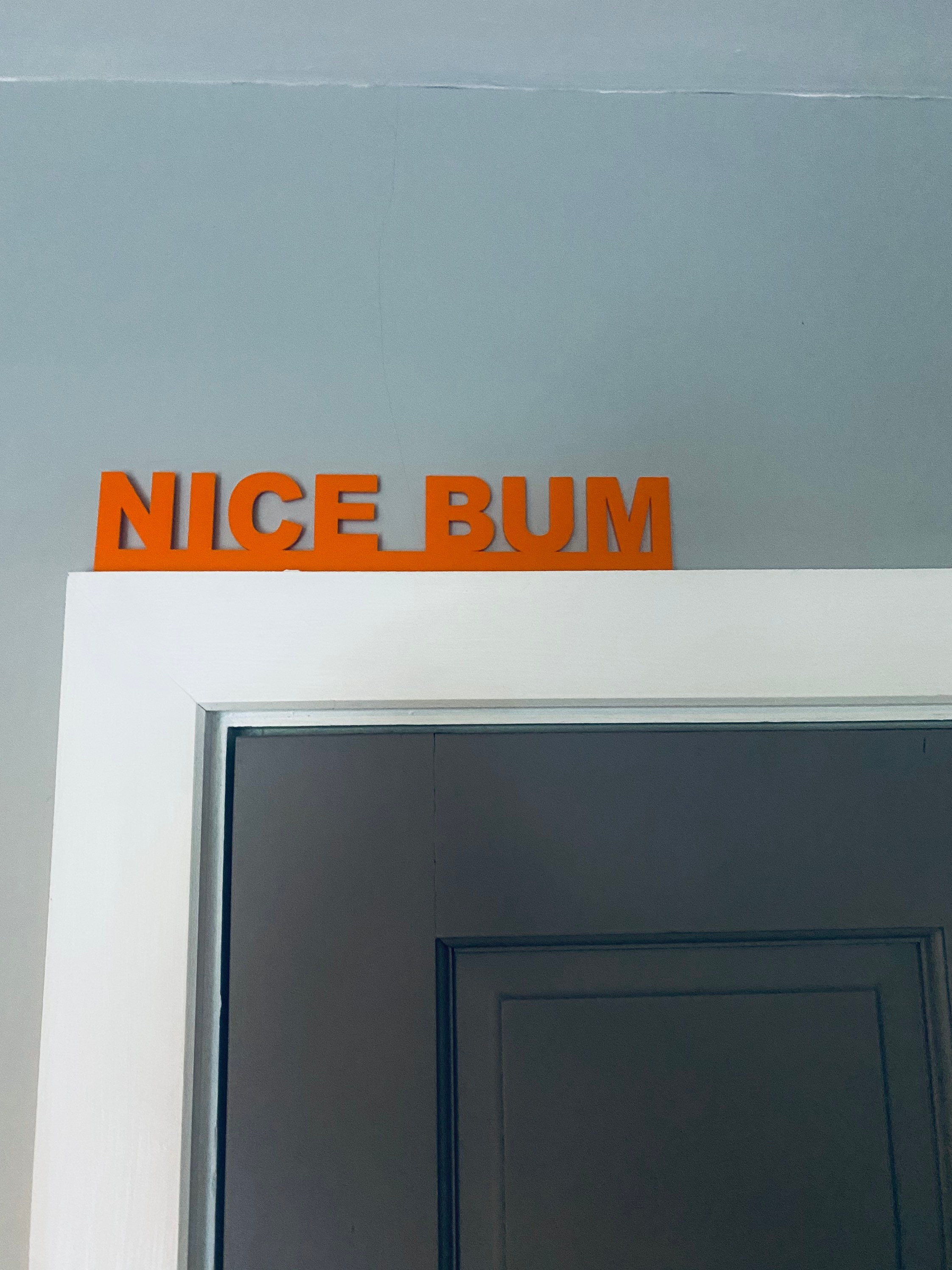 NICE BUM - Door Topper, Shelf Decor, Wall Decor - Etsy
