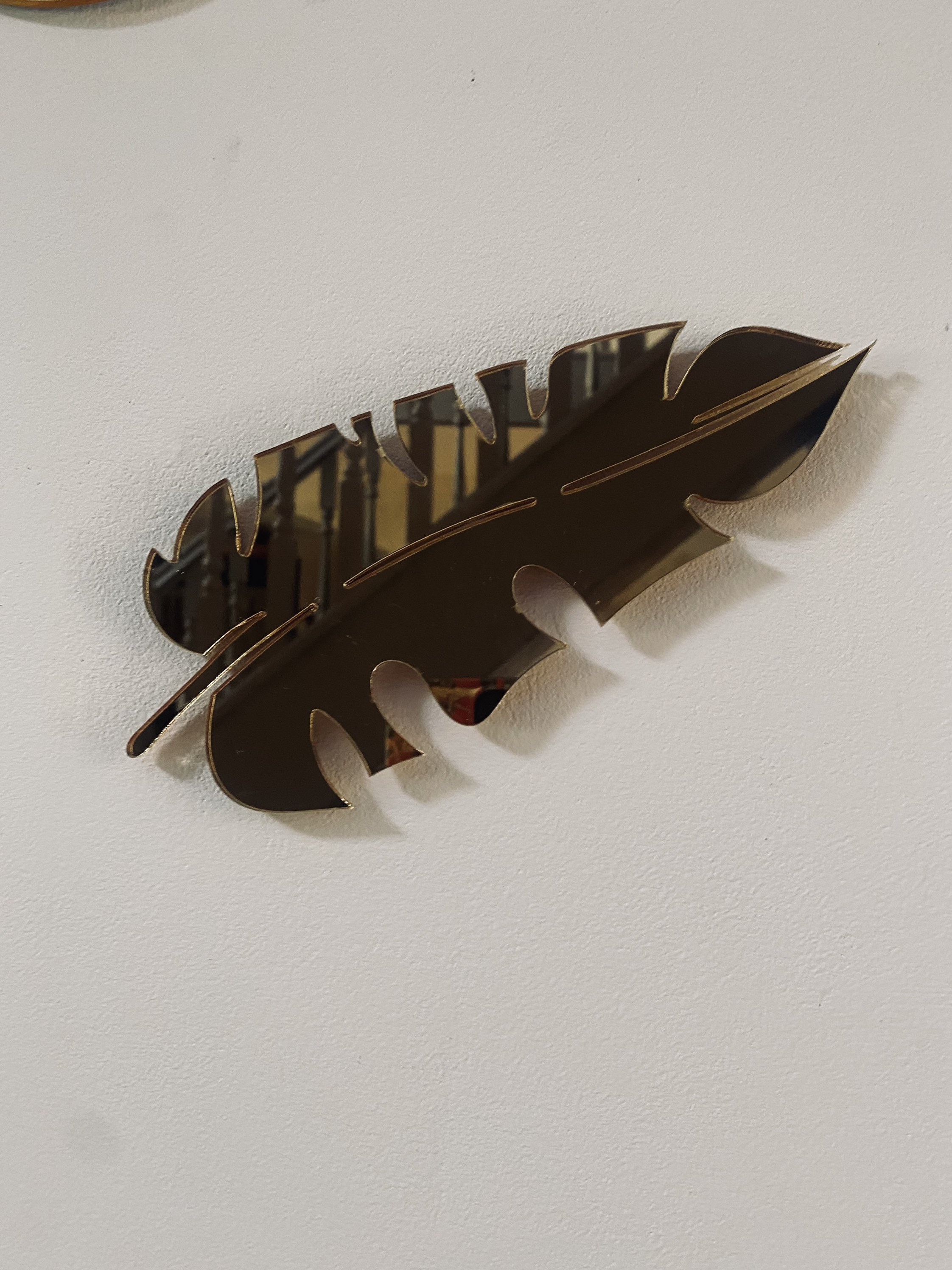 Large Mirrored Leaf Acrylic Mirror Leaf Wall Decor - Etsy