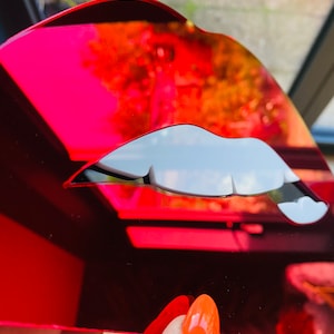 Red Biting Lips Mirror - Acrylic Mirror - Lip Decor - Red Lips - Etsy UK