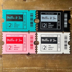 Personalized Acrylic Couple Ticket Sign: Anniversary, Valentine Gift - Etsy