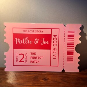 Personalized Acrylic Couple Ticket Sign: Anniversary, Valentine Gift - Etsy