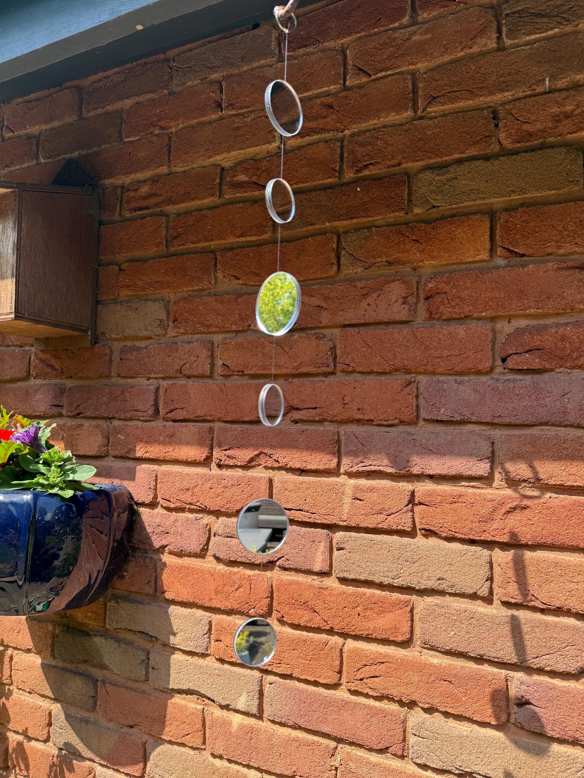 Mirror Disc Sun Catcher, Hanging Garden Mirrors, Garden Art, Tree ...