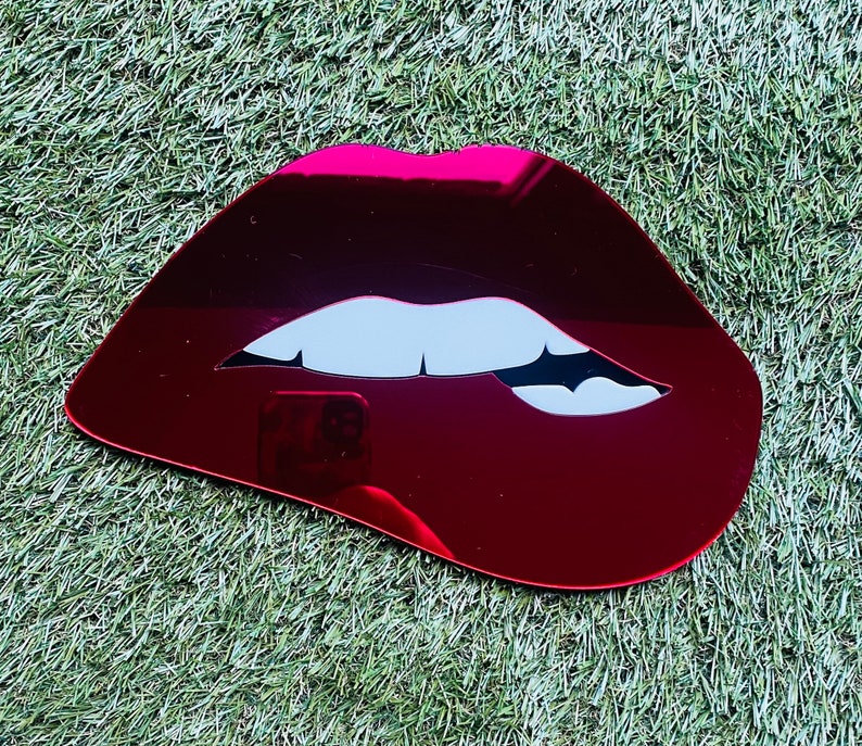 Red Biting Lips Mirror Acrylic Mirror Lip Decor Red Lips - Etsy UK