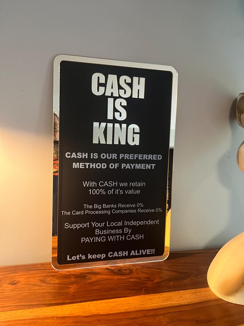 CASH IS KING Business Sign - Etsy