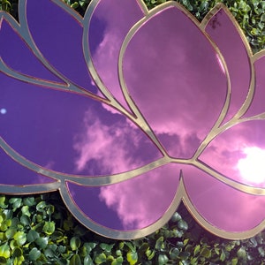 Mirrored Lotus Flower Wall Art - Etsy