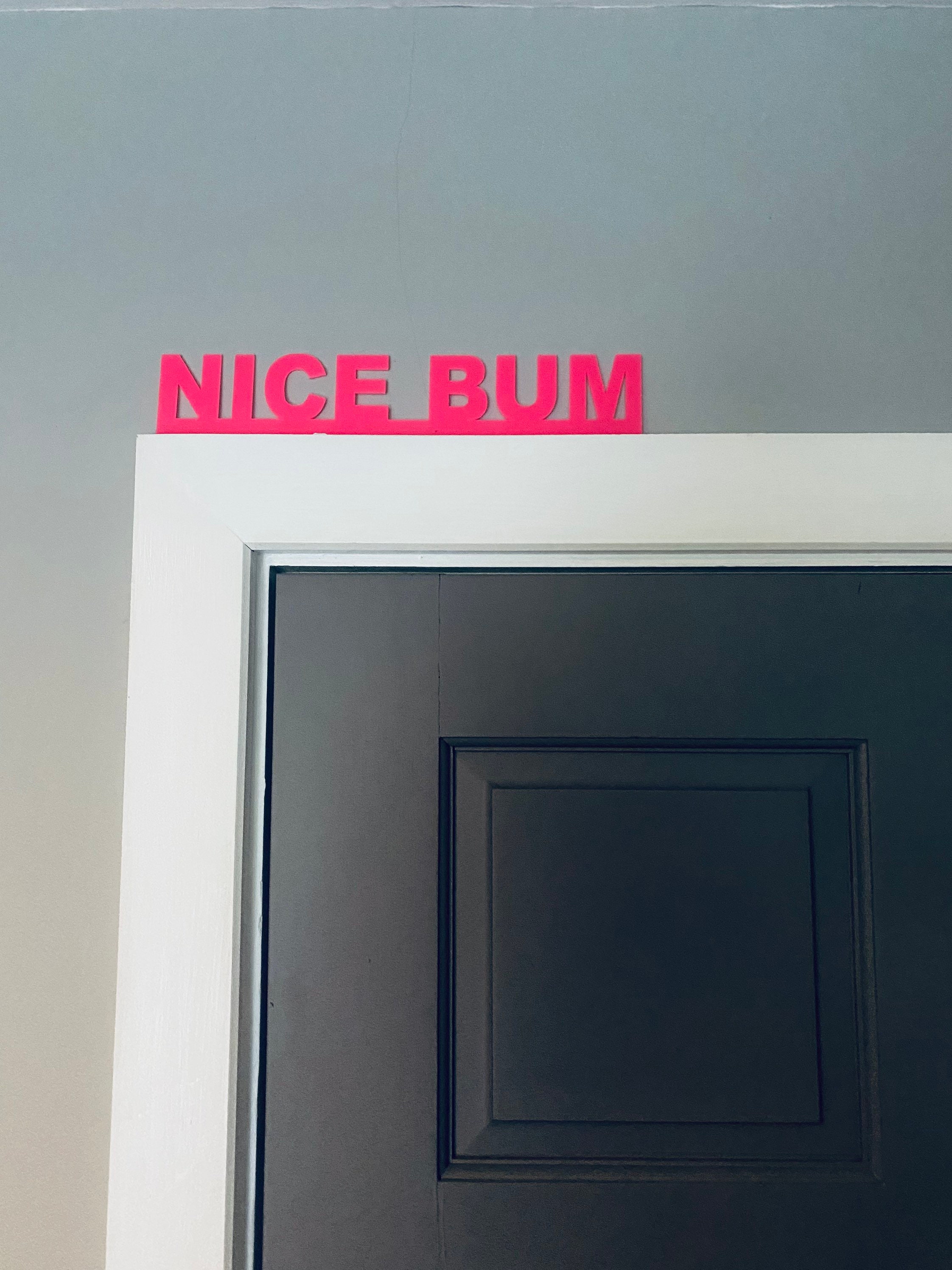 NICE BUM - Door Topper, Shelf Decor, Wall Decor - Etsy