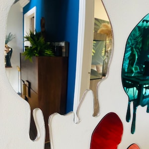Drip Effect Mirror Wall Art: Laser Cut Acrylic - Etsy