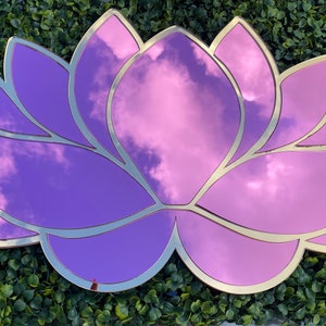 Mirrored Lotus Flower Wall Art - Etsy UK