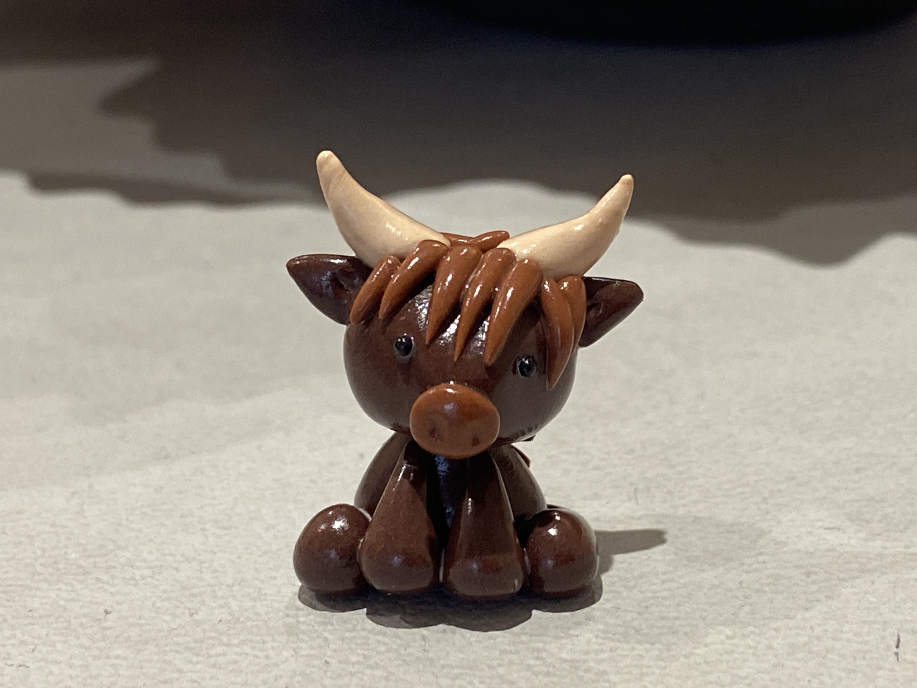 Polymer Clay Highland Cow | Etsy