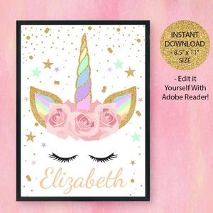 Complete Unicorn Party Package, Digital Unicorn Birthday Package ...