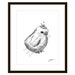 Fat Little Chicken Sketch Illustration 8.5 X 11 Black and White Animal ...