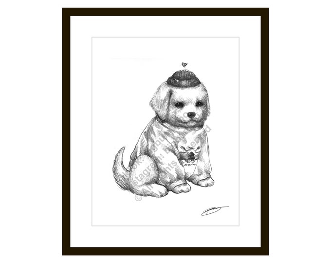 Fat Little Bird Sketch Drawing Illustration 8.5 X 11 - Etsy