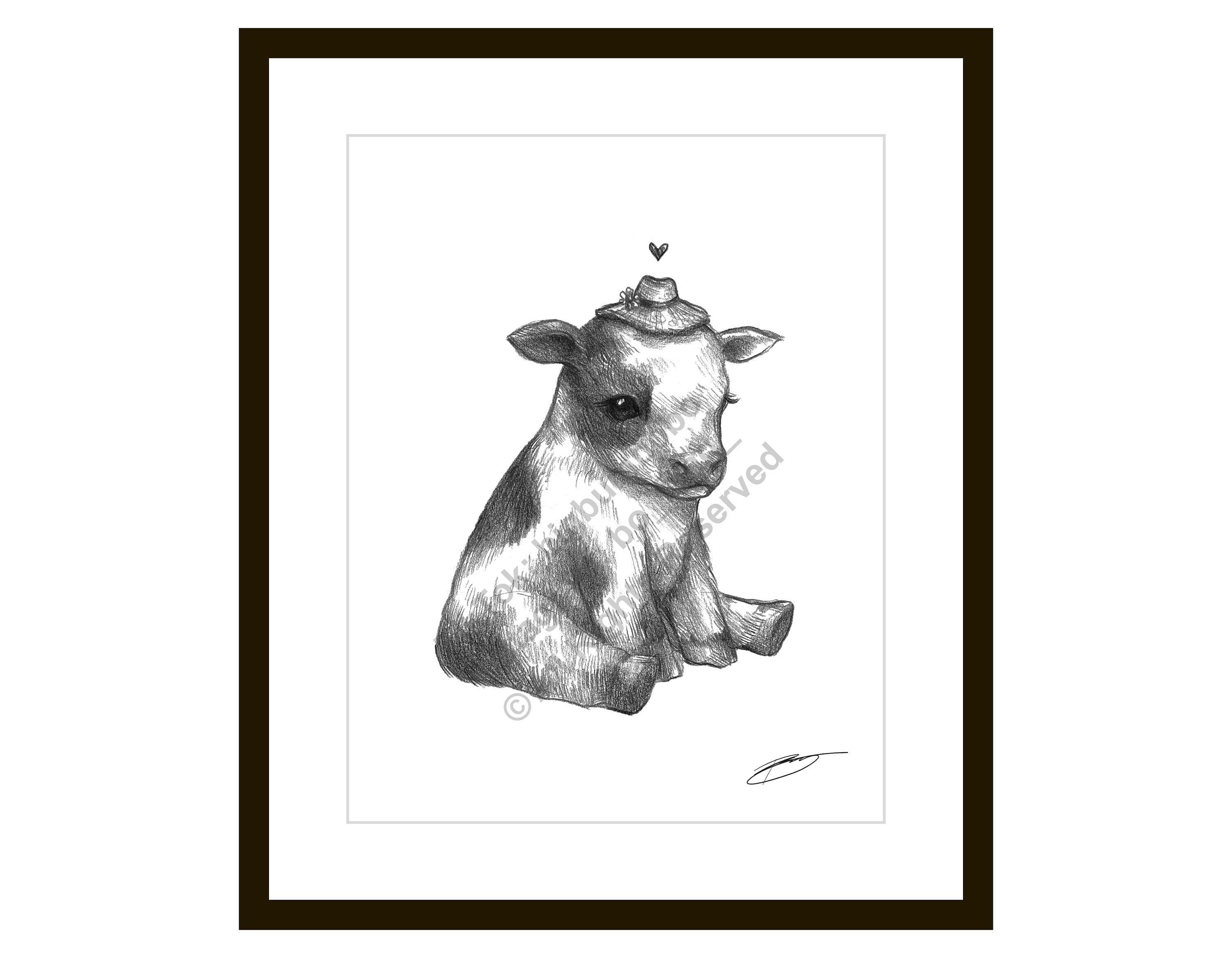 8 5 X 11 Black And White Animal Art Print Sketch Illustration Fat 8-5-x-11-black-and-white-animal-art-print-sketch-illustration-fat